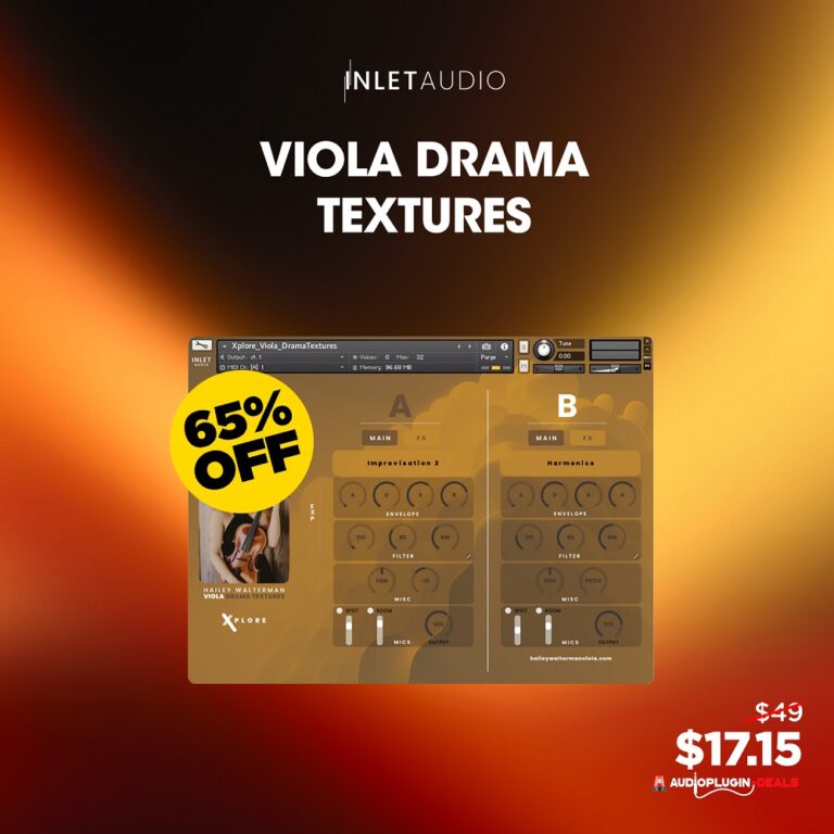 Viola Drama Textures by Inlet Audio | ストリングス音源が65%OFF - DTM プラグイン News